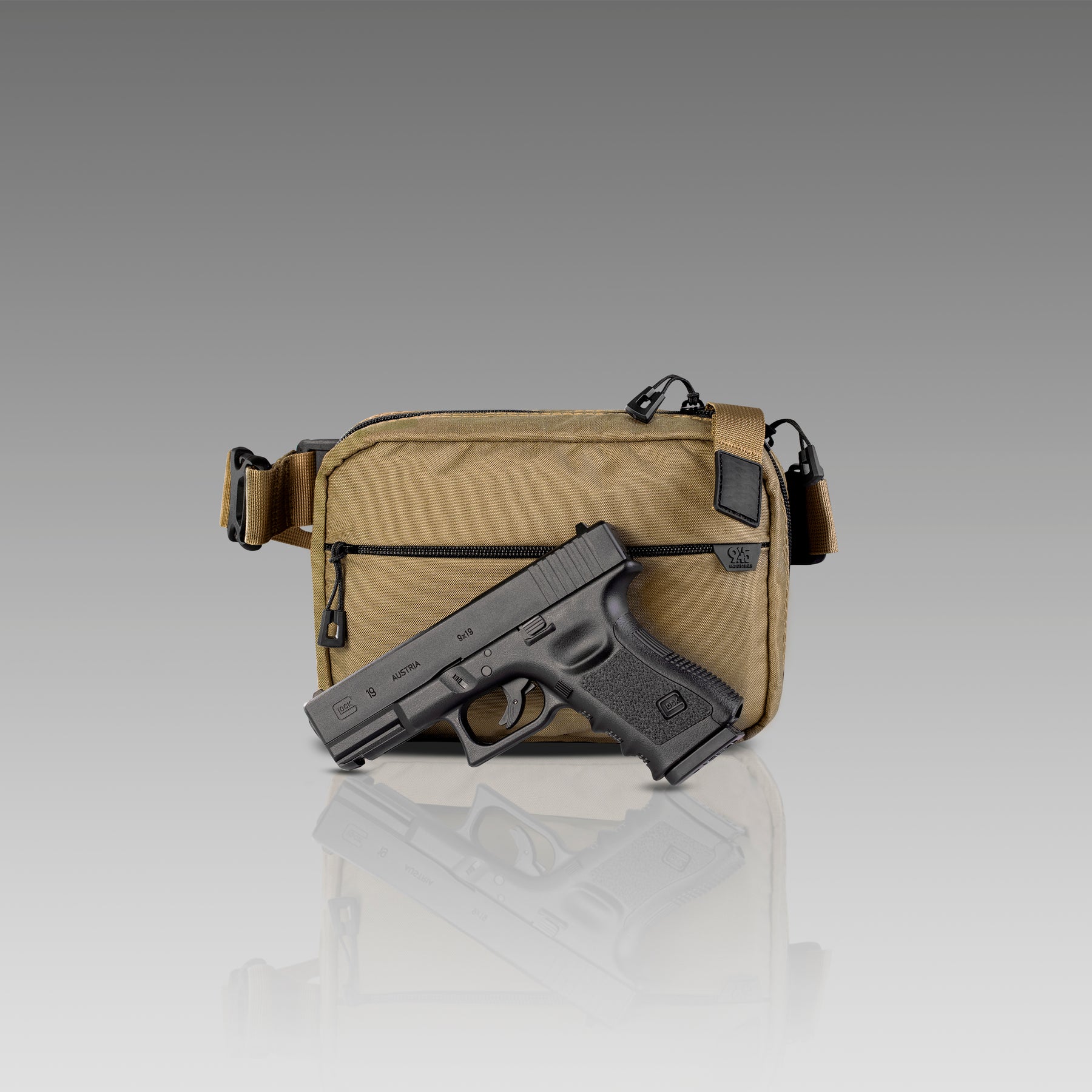 QAPL Cordura® Concealed Carry EDC Bag – Large Desert Sand | IWB Adapter ...