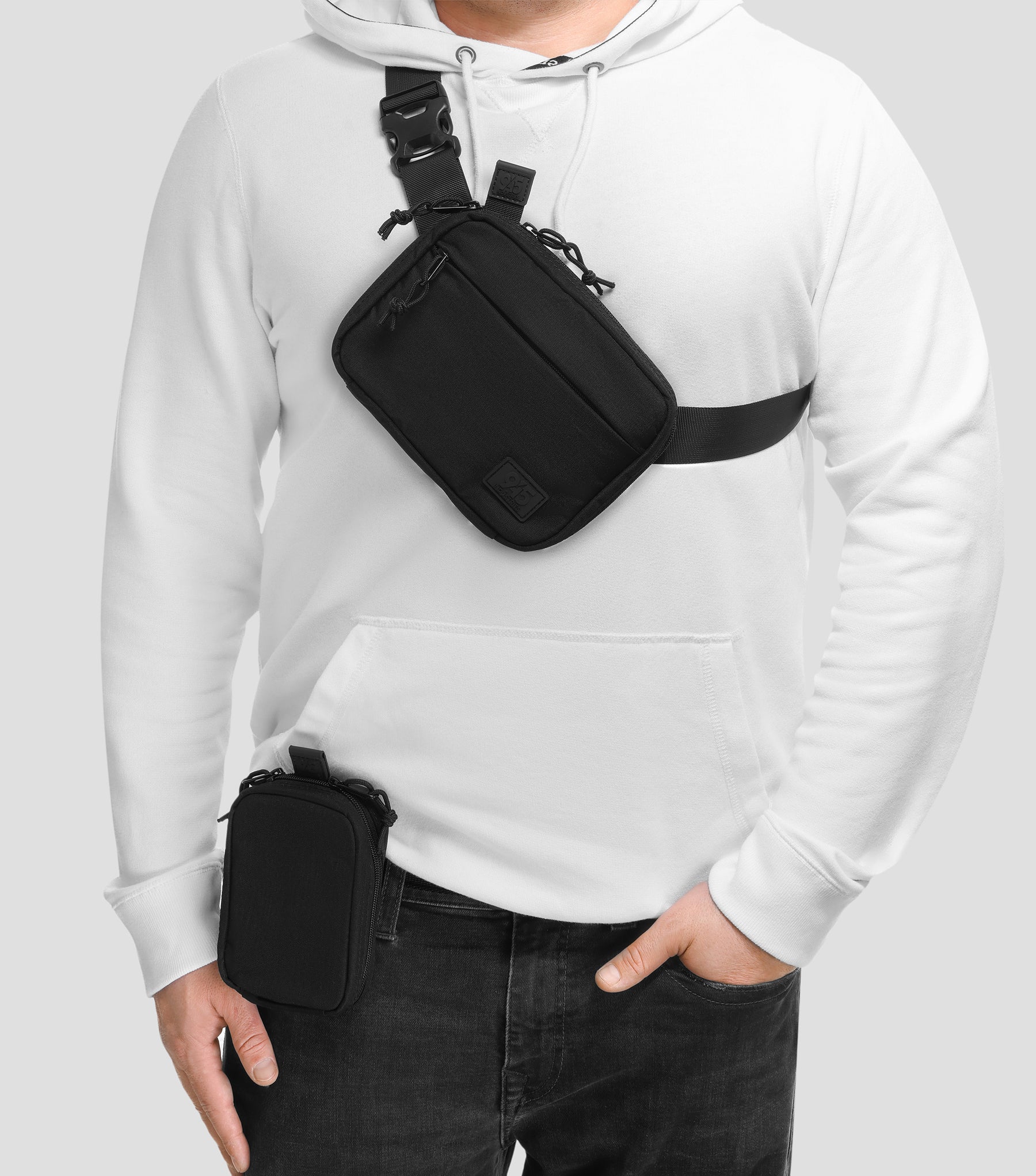 QAPS Cordura® Concealed Carry EDC Bag – Small Black | IWB Adapter – 945 ...