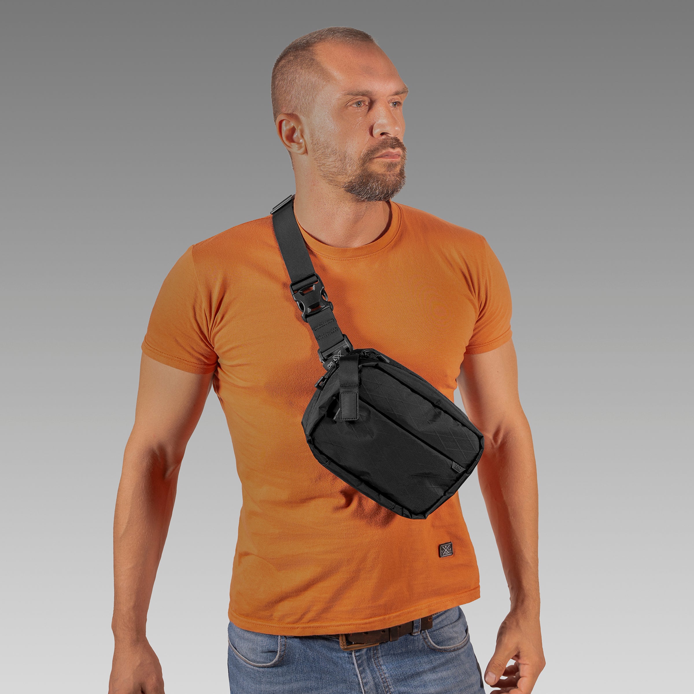 945 Industries | SPIRE (XL) X-Pac® Black – Large Capacity Concealed Carry Bag WITH KYDEX HOLSTER
